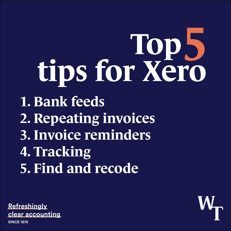 Top 5 tips for using Xero | Wenn Townsend